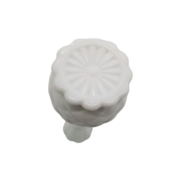 Accents | Milk Glass Diamond Quilt Pattern Bud Vase Vintage Table Decor ...